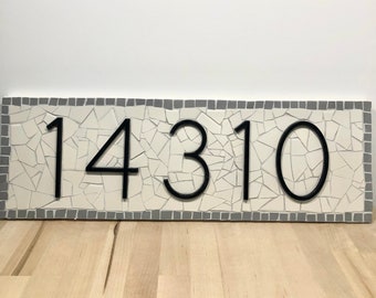 Mosaic Address Sign - Etsy
