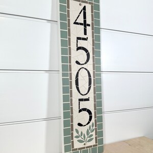 Vertical Address Number Sign - Black Metal House Numbers - Olive Branch ...