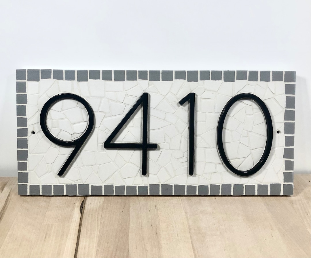 Address Number Sign - Black Metal House Numbers - Handcut/handcrafted ...