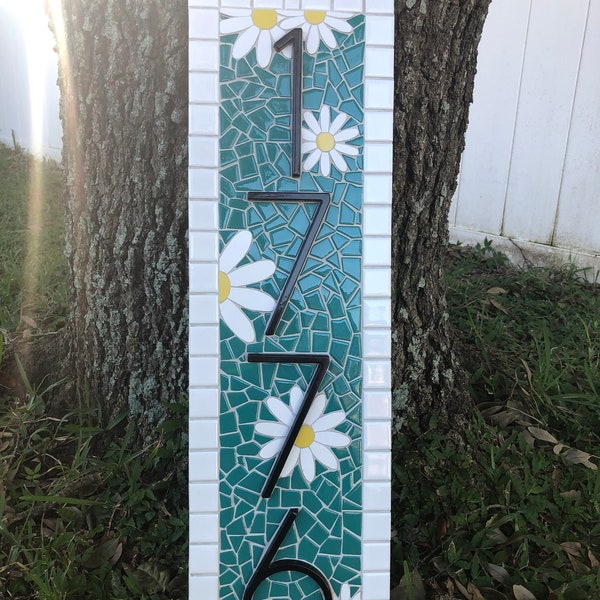Mosaic House Number - Etsy