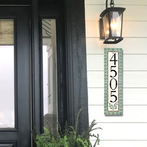 Vertical Address Number Sign - Black Metal House Numbers - Olive Branch ...