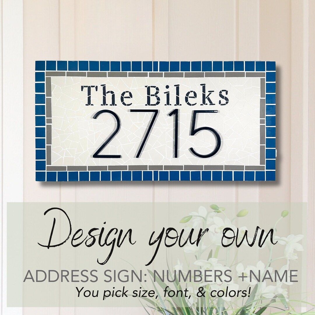 Custom Address Sign | Address Plaque | Street Name OR Family Name Sign ...