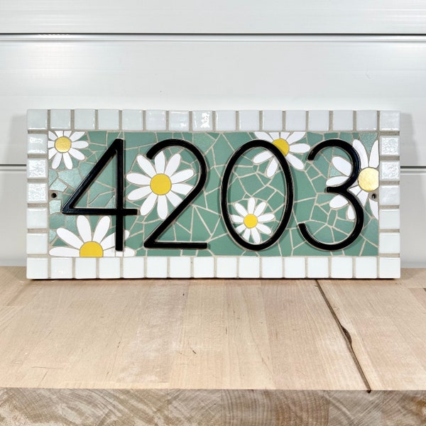Mosaic House Number - Etsy
