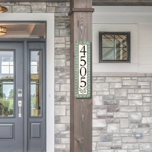 Vertical Address Number Sign - Black Metal House Numbers - Olive Branch ...