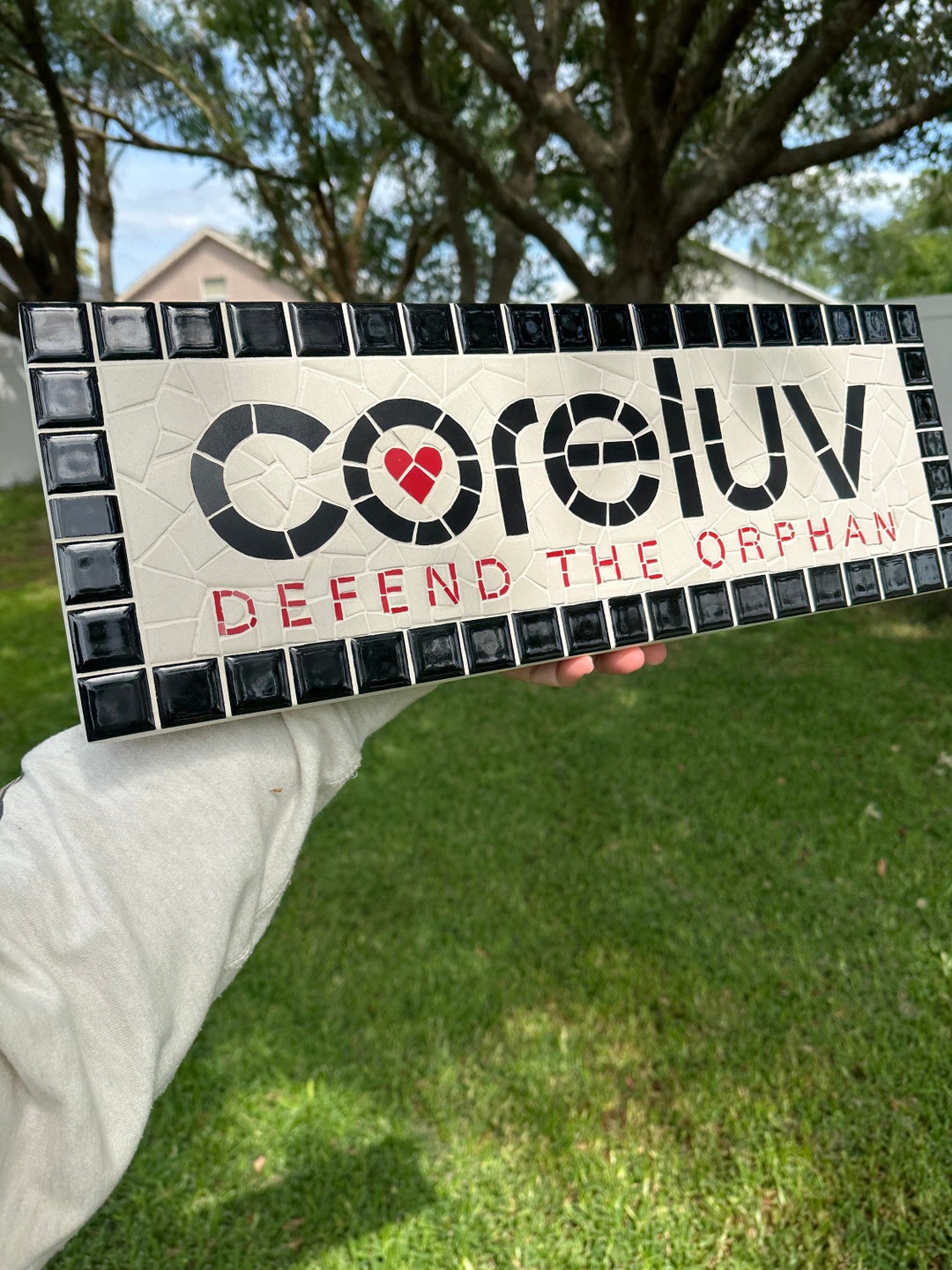 Custom Art - Tile Lettering + Image - Handcut/handcrafted Tile Mosaic ...