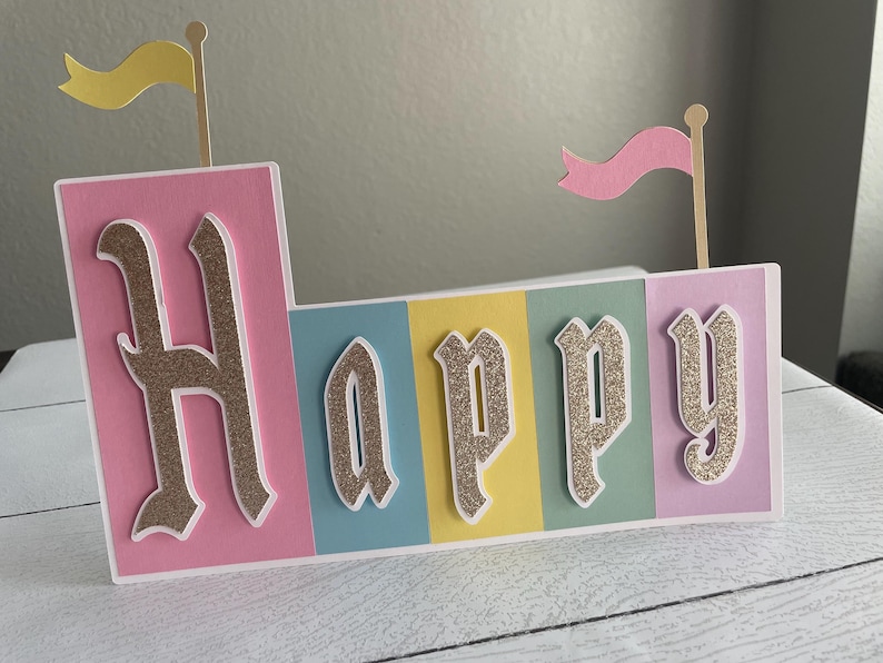 Vintage Disneyland Birthday Decor in Gold Letters - Etsy