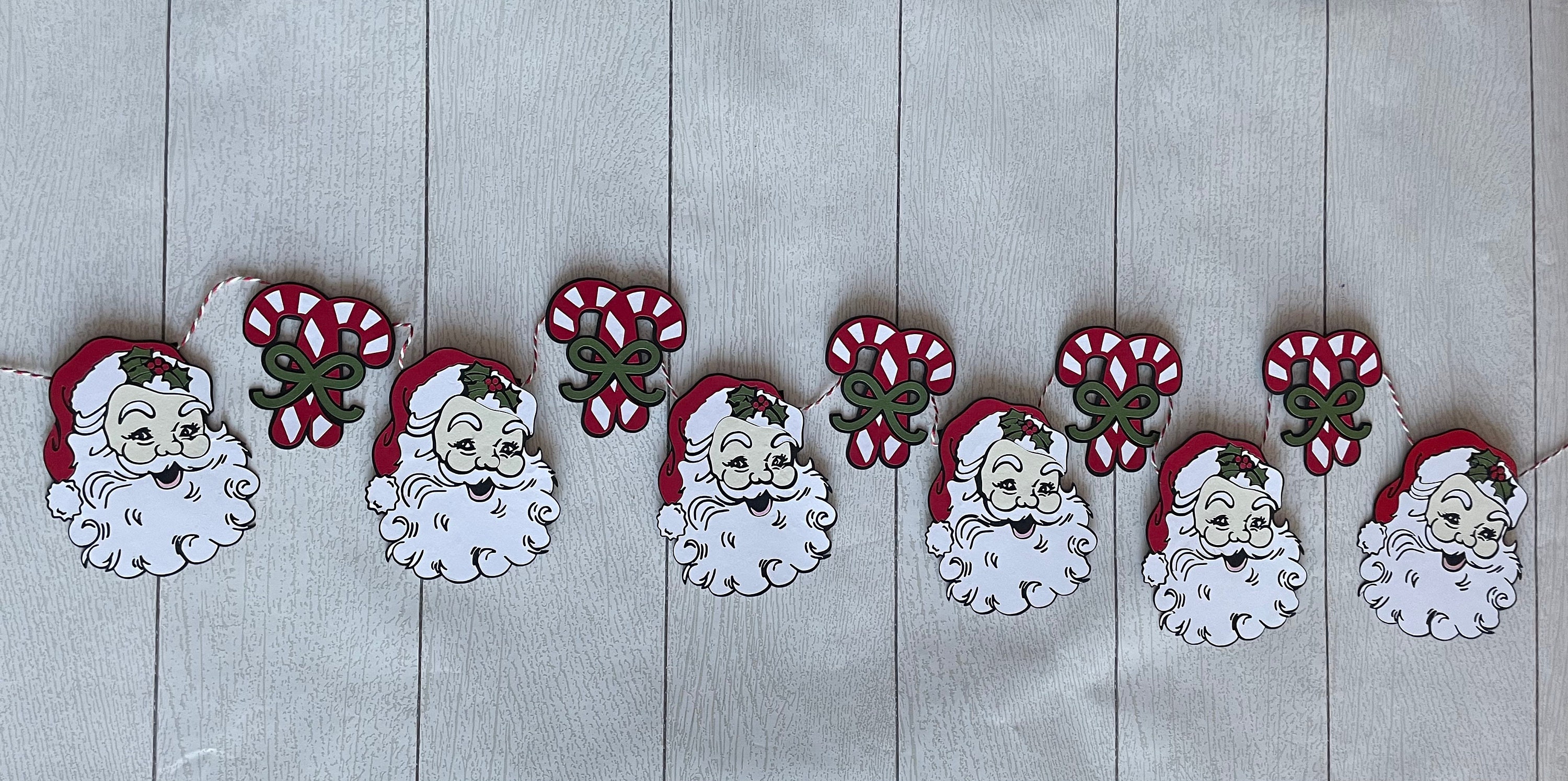 Vintage Santa Banner - Etsy