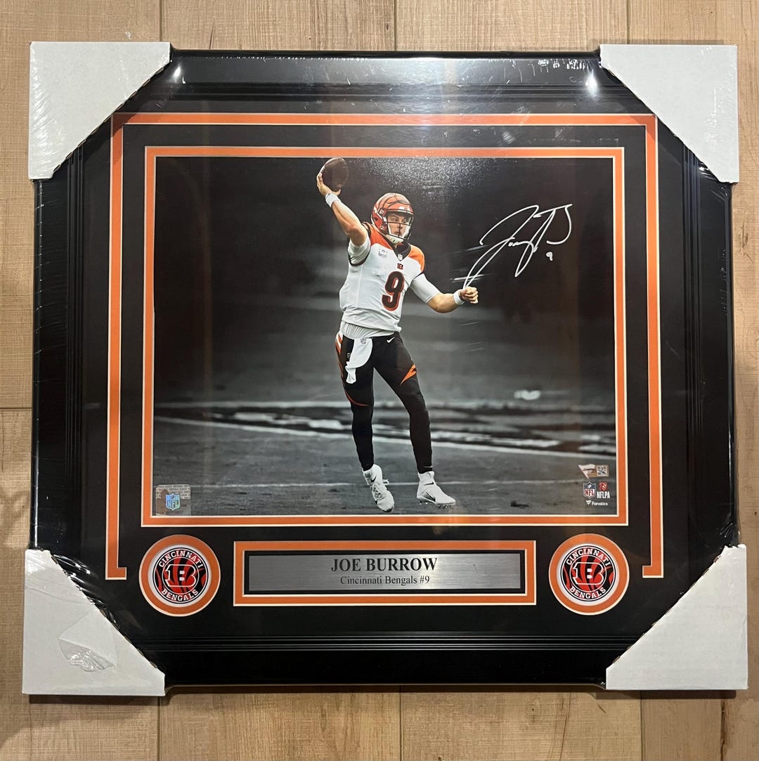 Joe Burrow Signed Bengals 11x14 Photo Framed Fanatics COA - Etsy