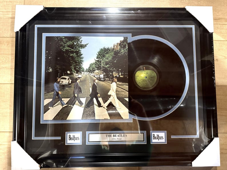 The Beatles - Abbey Road Vinyl Album - Framed! - Etsy