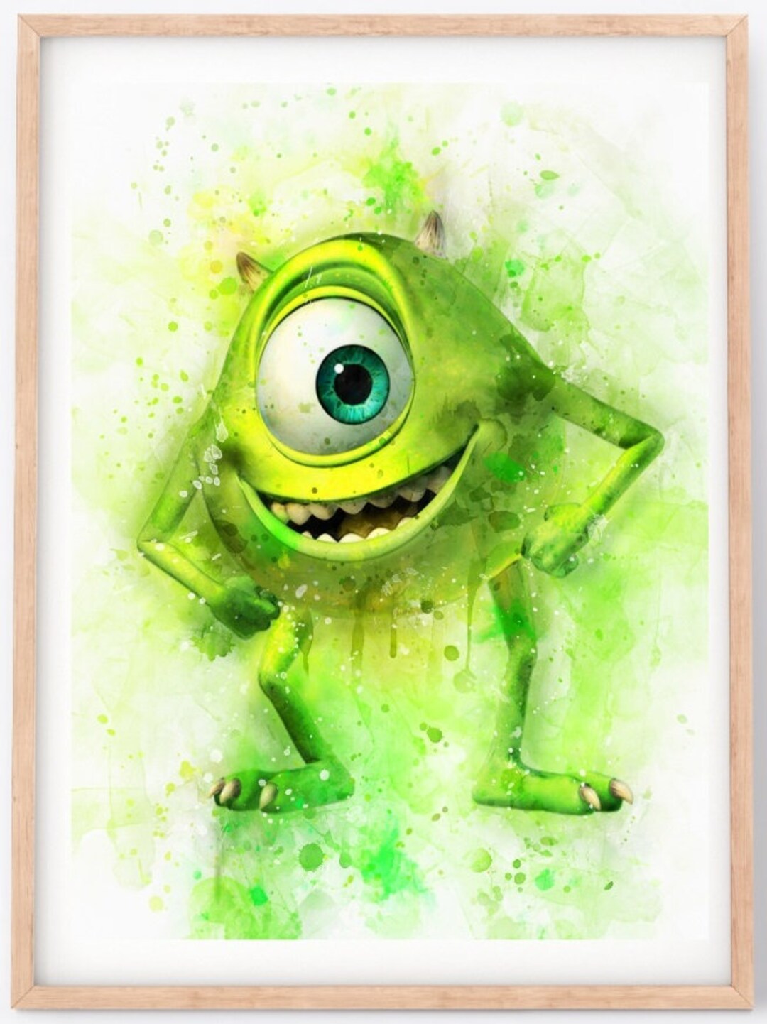 Mike Wazowki From Monsters INC Watercolour Art Print - Etsy