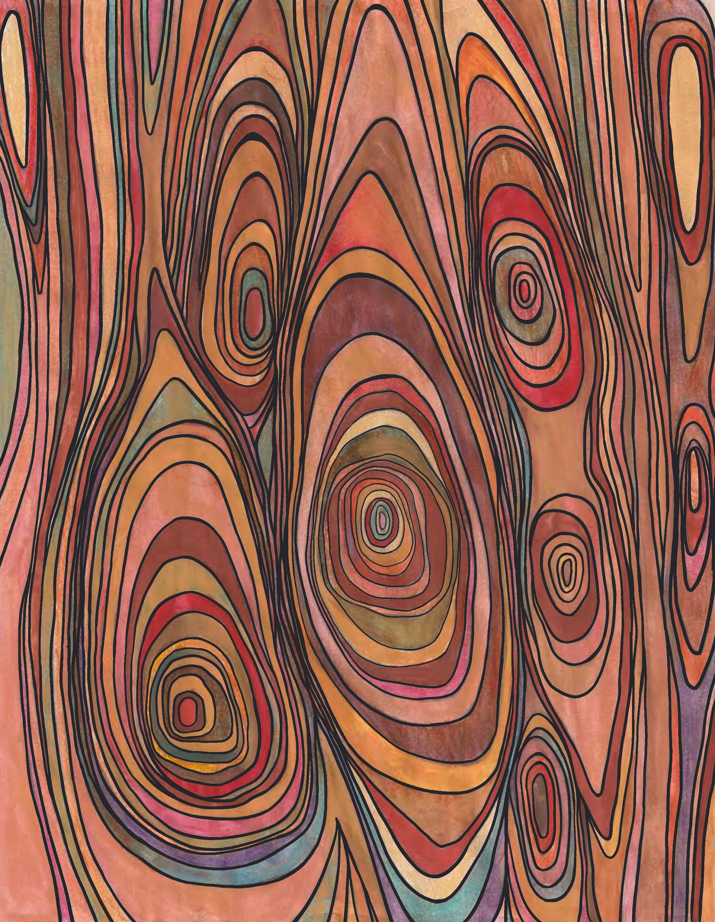 Colorful Trees Pattern - Etsy