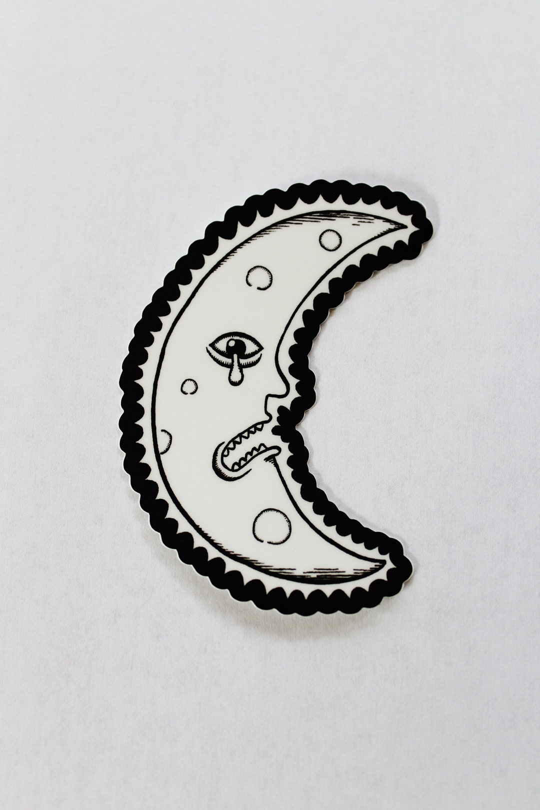 Weeping Moon Sticker - Etsy