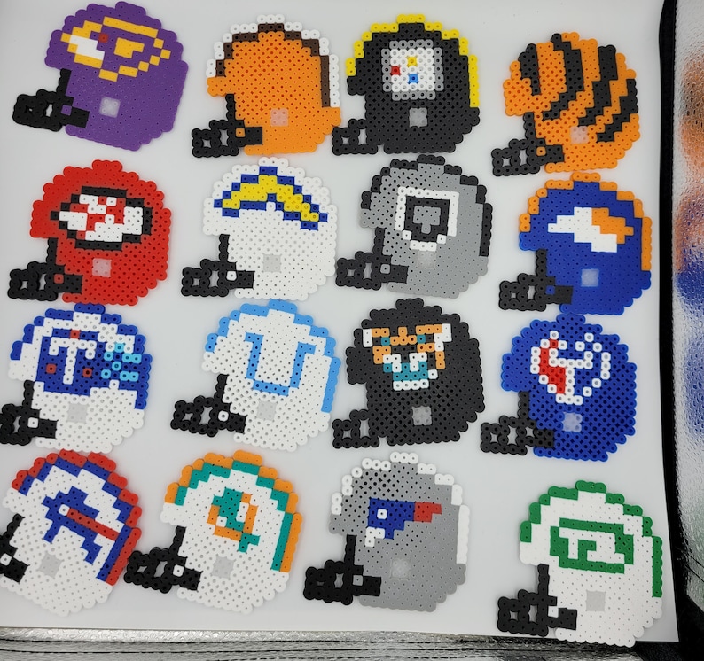 NFL Helmet Perlers - Etsy