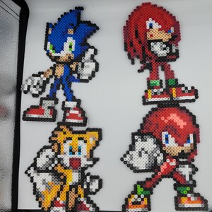 Sonic Tails and Knuckles Bead Keychains - Etsy