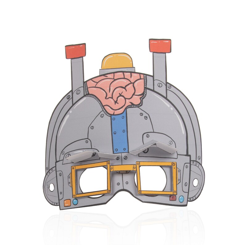 Robot Mask Printable / Party Mask | Party Crafts / Kids Party - Etsy