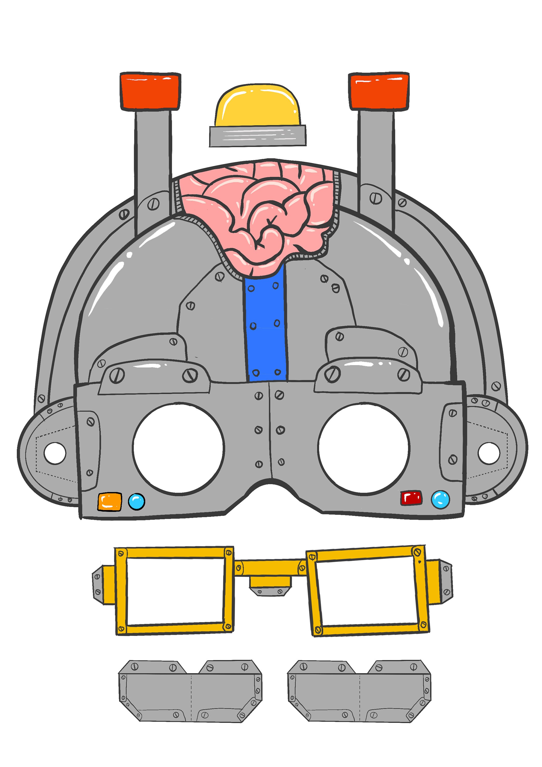 Robot Mask Printable / Party Mask | Party Crafts / Kids Party - Etsy