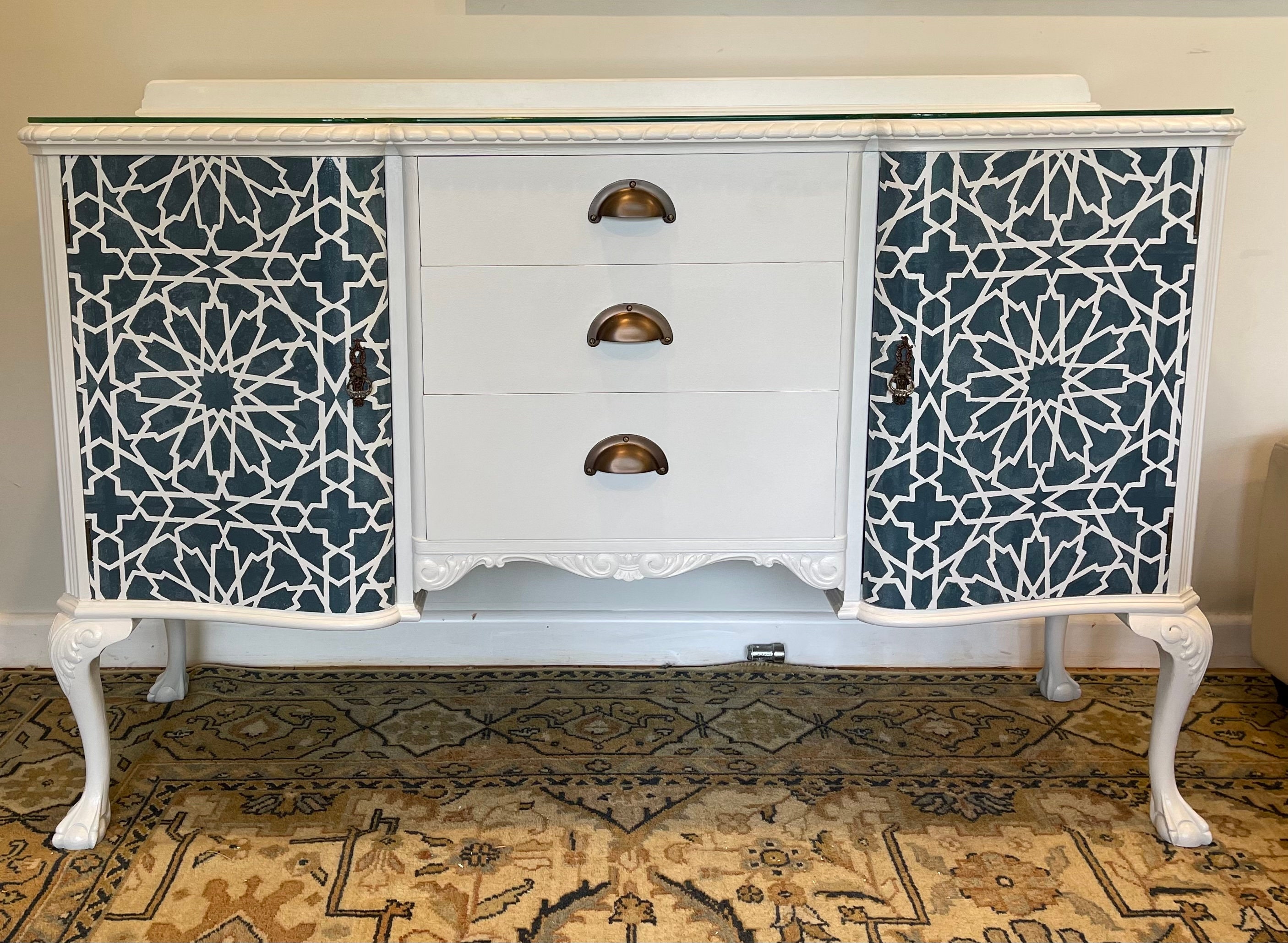 Hamptons Style Sideboard and Side Table - Etsy