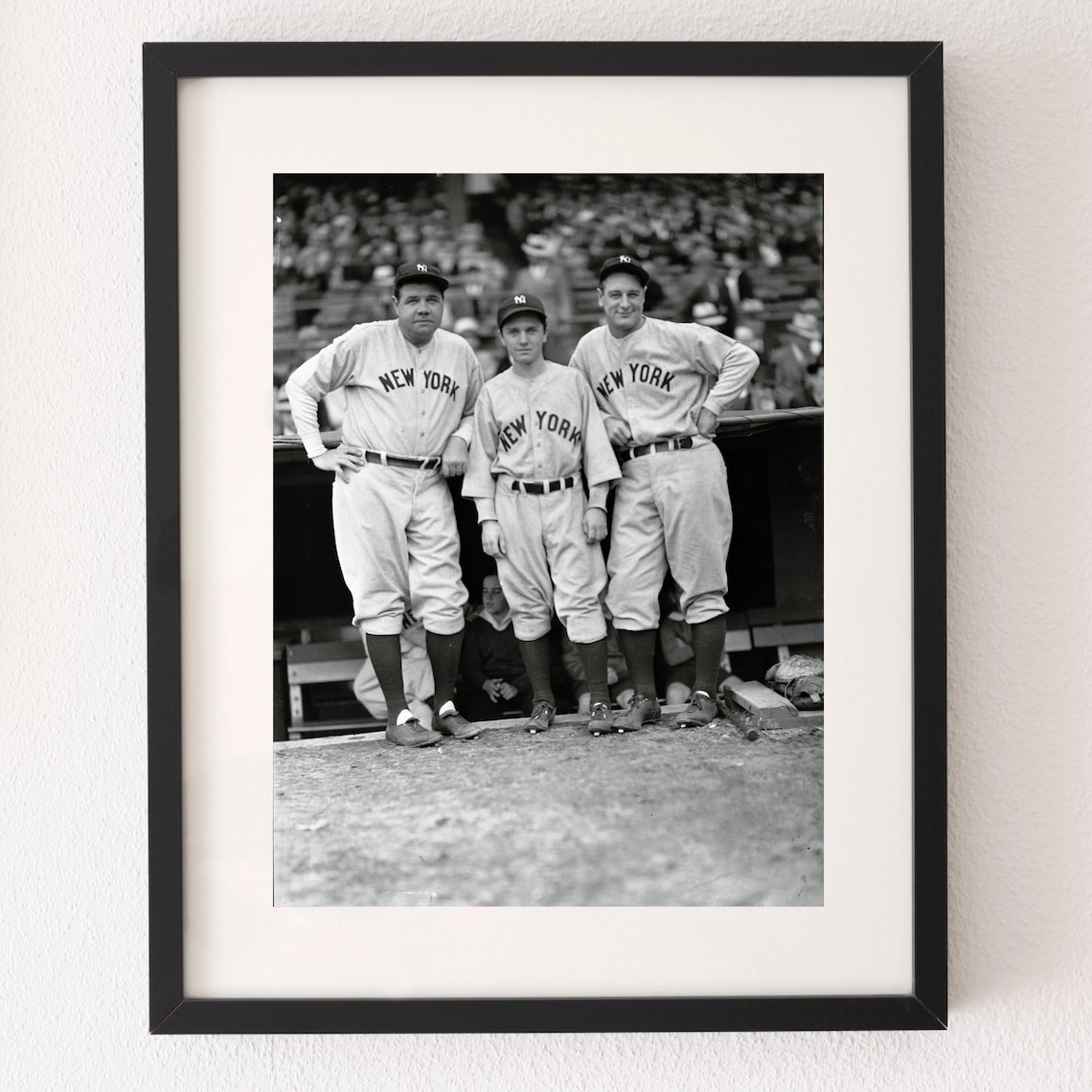 Original 1931 Babe Ruth and Lou Gehrig Negative Print - Etsy