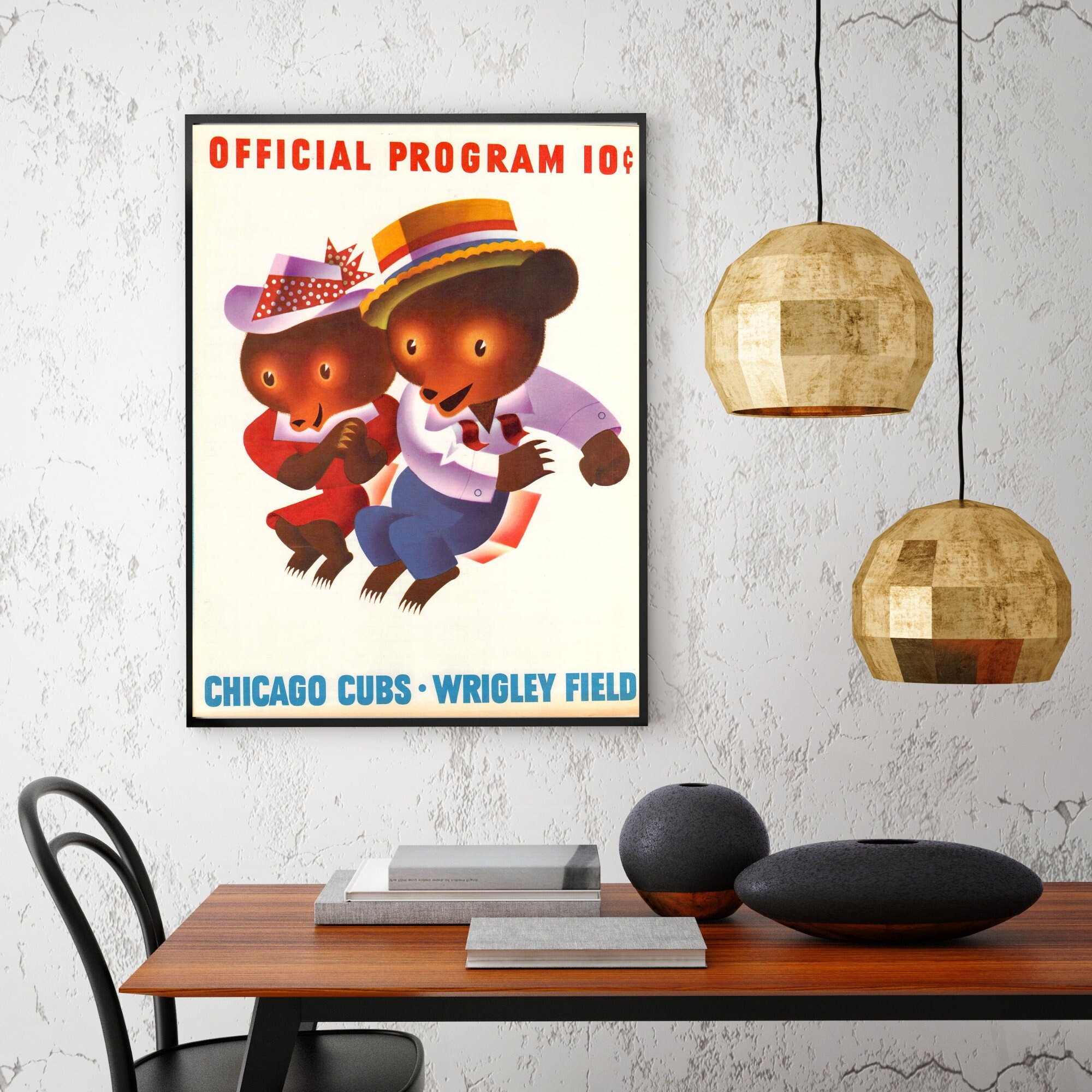 Vintage Chicago Cubs 1961 Scorecard Cover by Otis Shepard Print - Etsy