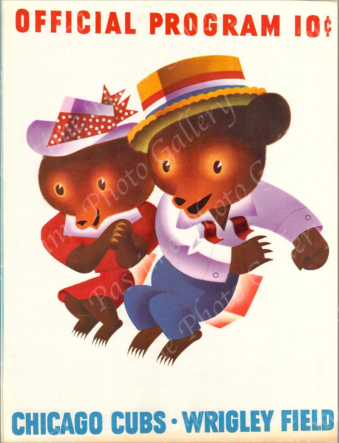 Vintage Chicago Cubs 1961 Scorecard Cover by Otis Shepard Print - Etsy