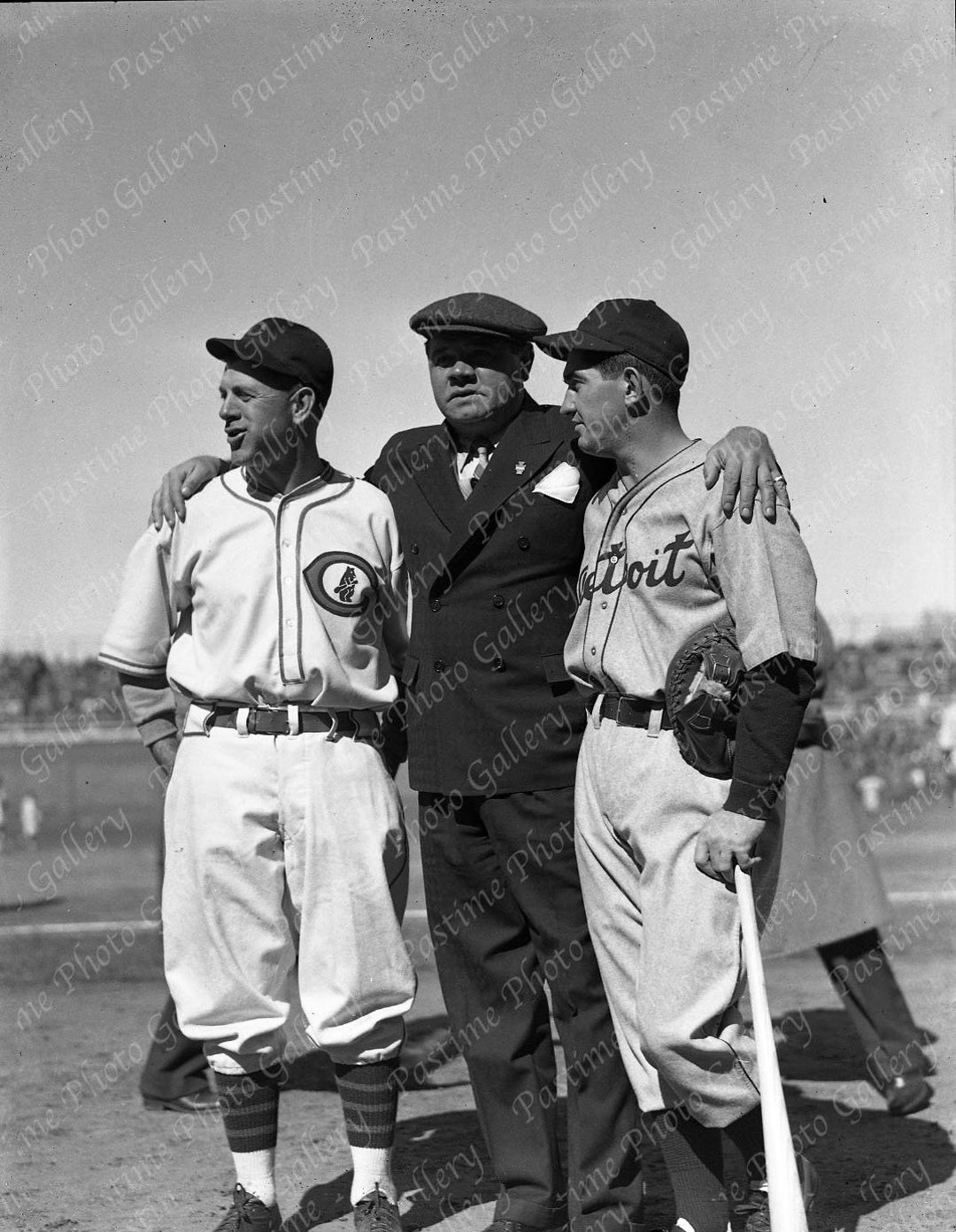 Print of Charlie Grimm, Babe Ruth & Mickey Cochrane From the Original ...