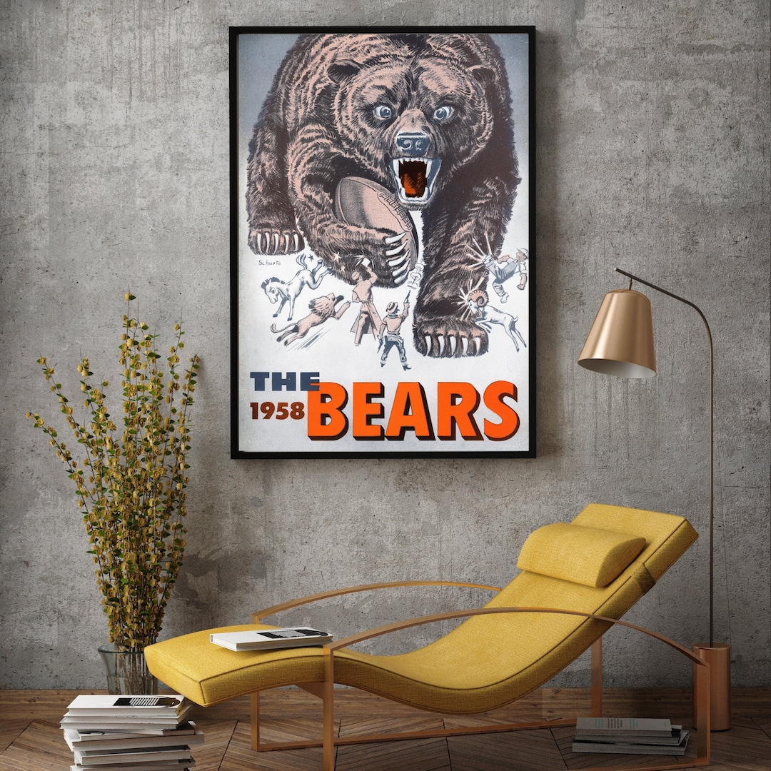 Vintage Chicago Bears 1958 Program Negative Print - Etsy