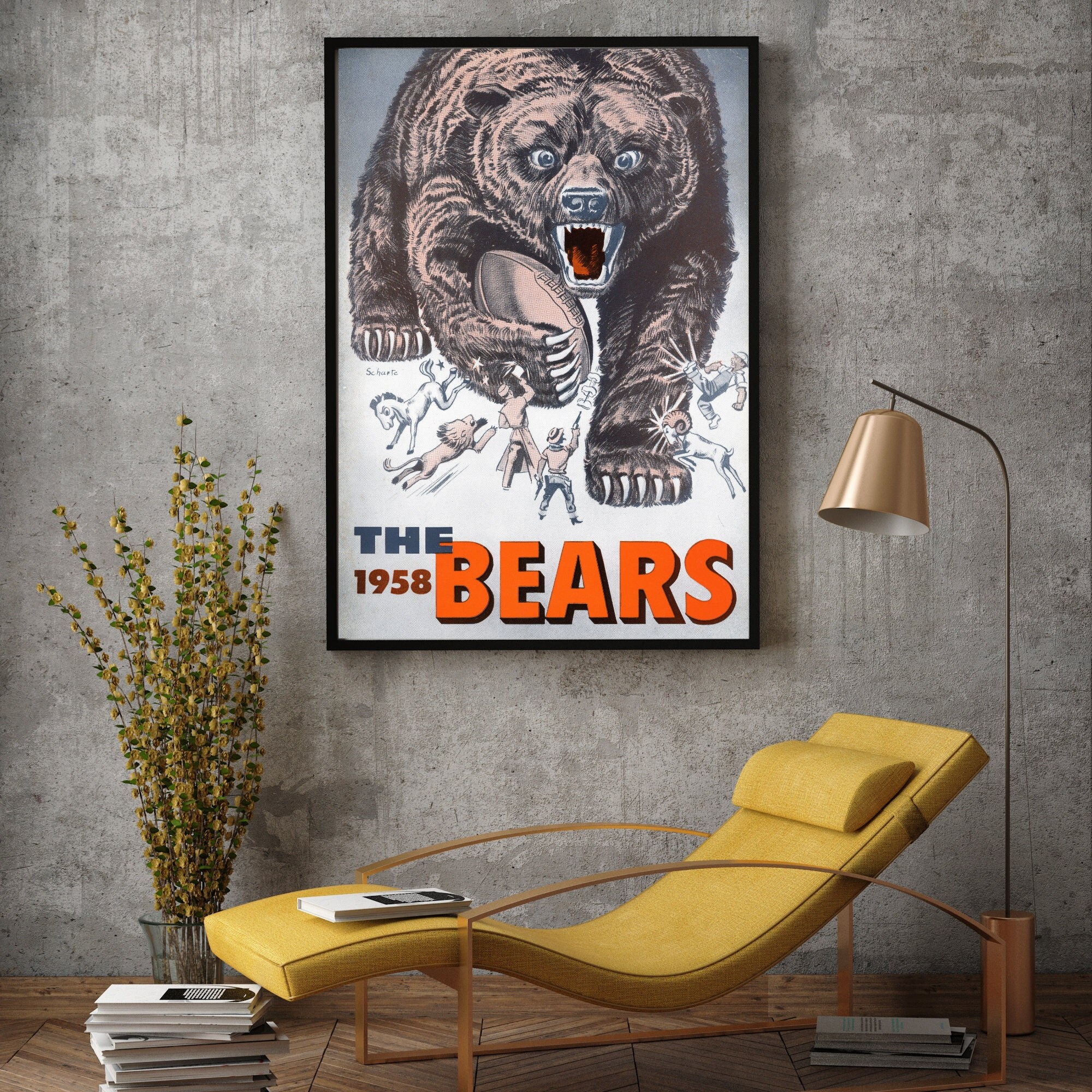 Vintage Chicago Bears 1958 Program Negative Print - Etsy