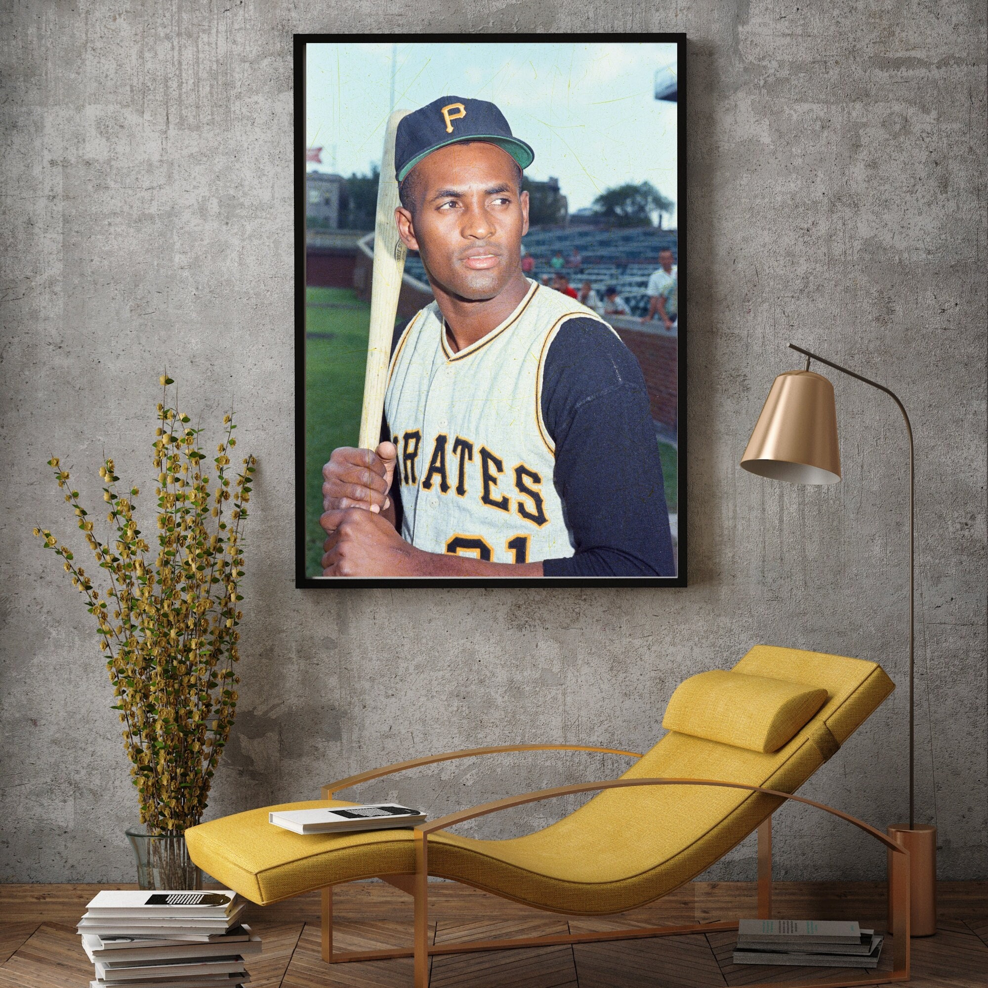 Original Roberto Clemente Negative Print - Etsy