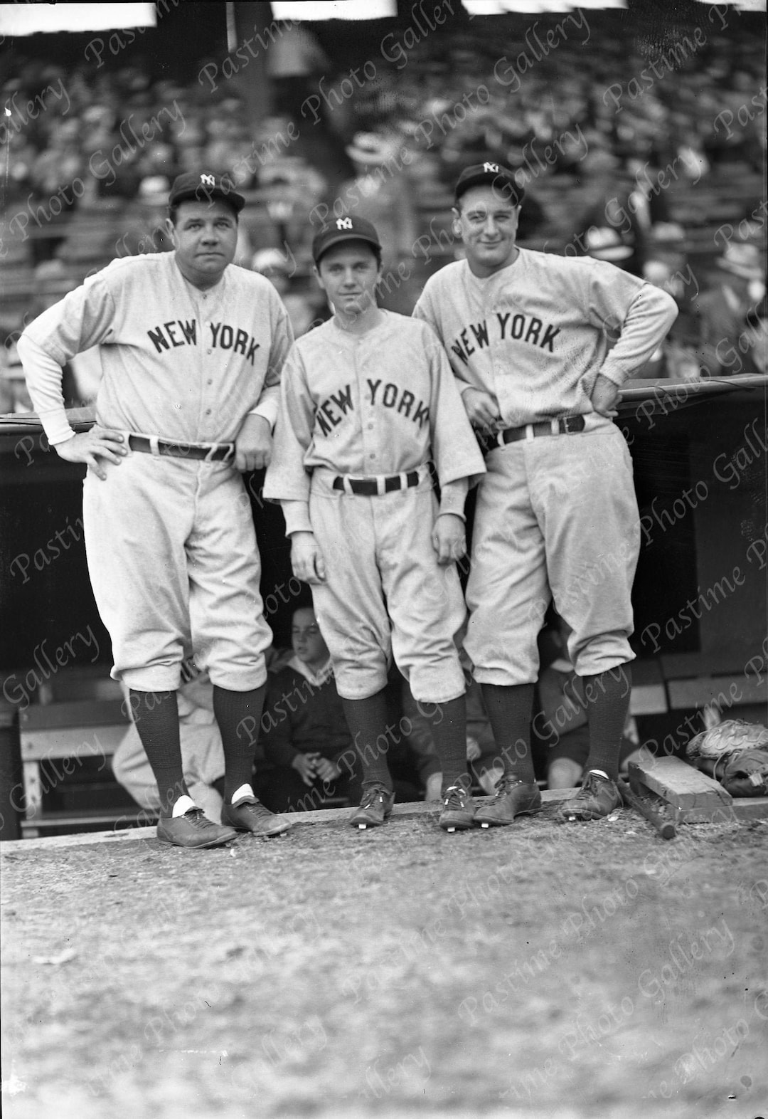 Original 1931 Babe Ruth and Lou Gehrig Negative Print - Etsy
