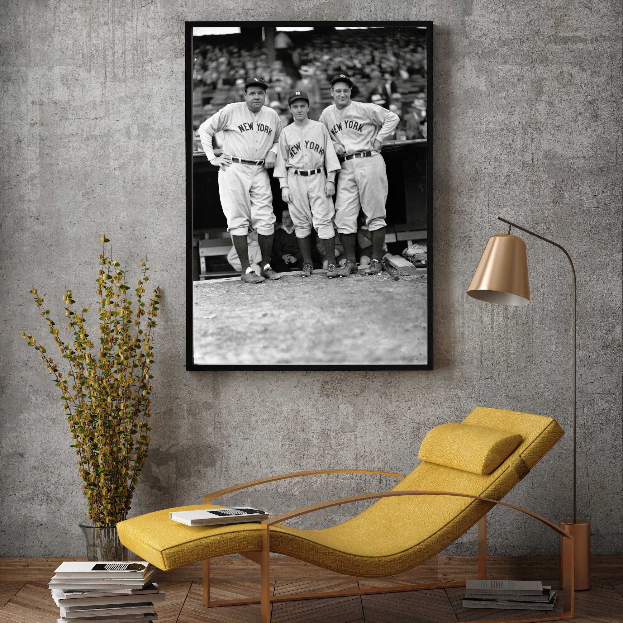 Original 1931 Babe Ruth and Lou Gehrig Negative Print - Etsy