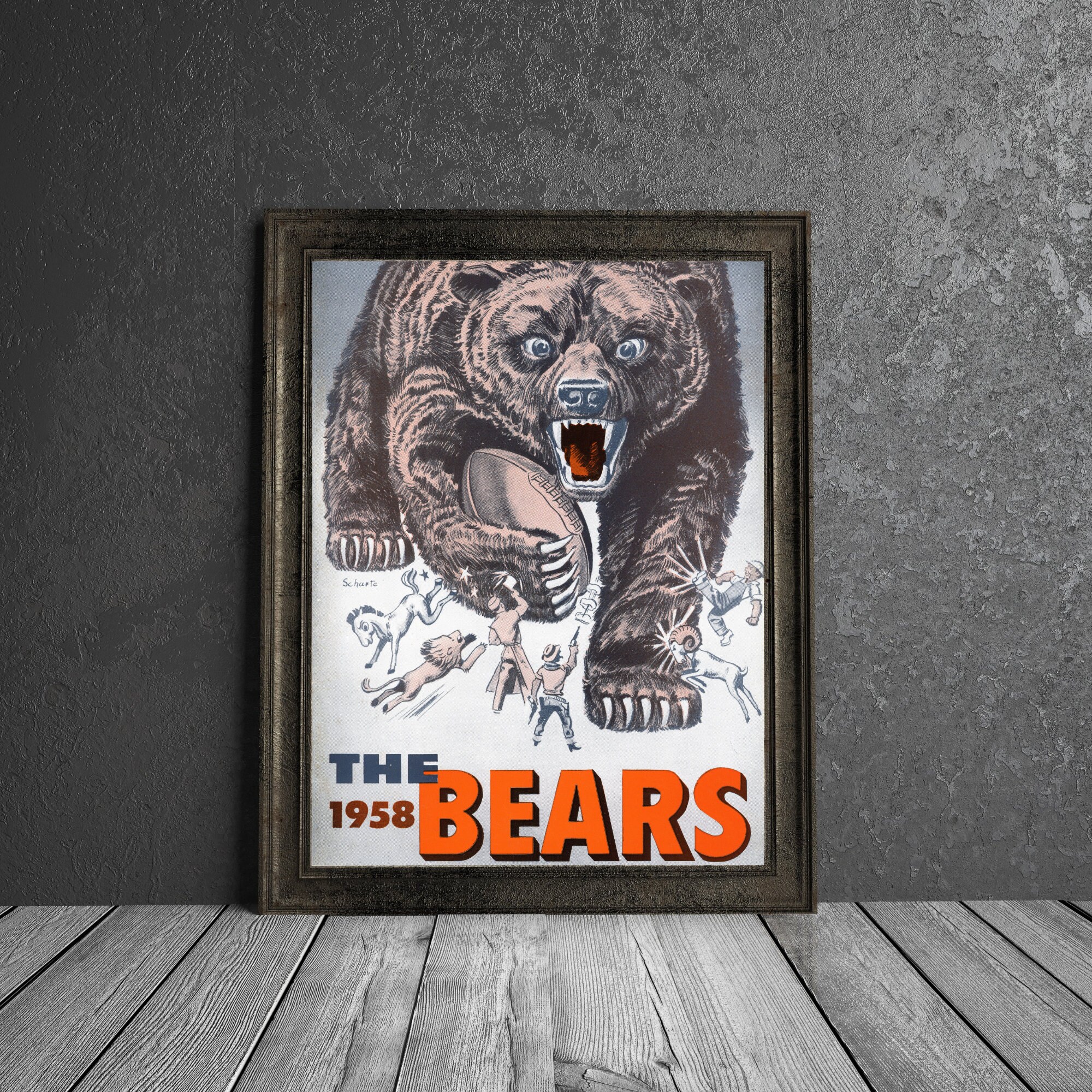 Vintage Chicago Bears 1958 Program Negative Print - Etsy