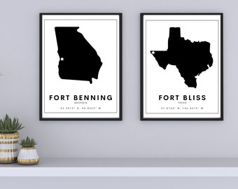 Fort Bliss Map Print - Etsy