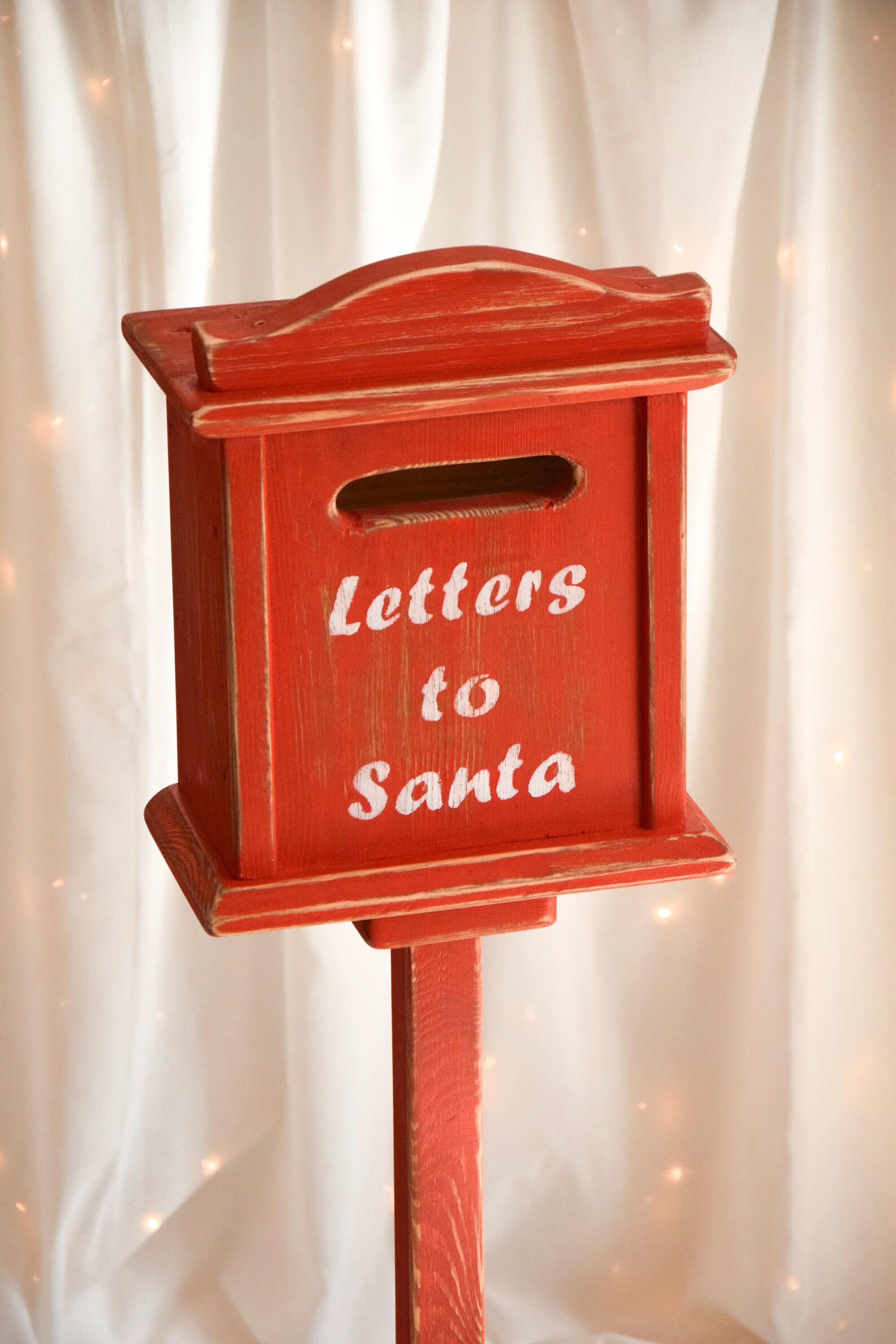 Wooden Santa's Letter Box, Photography Props, Christmas Ornament, Home ...