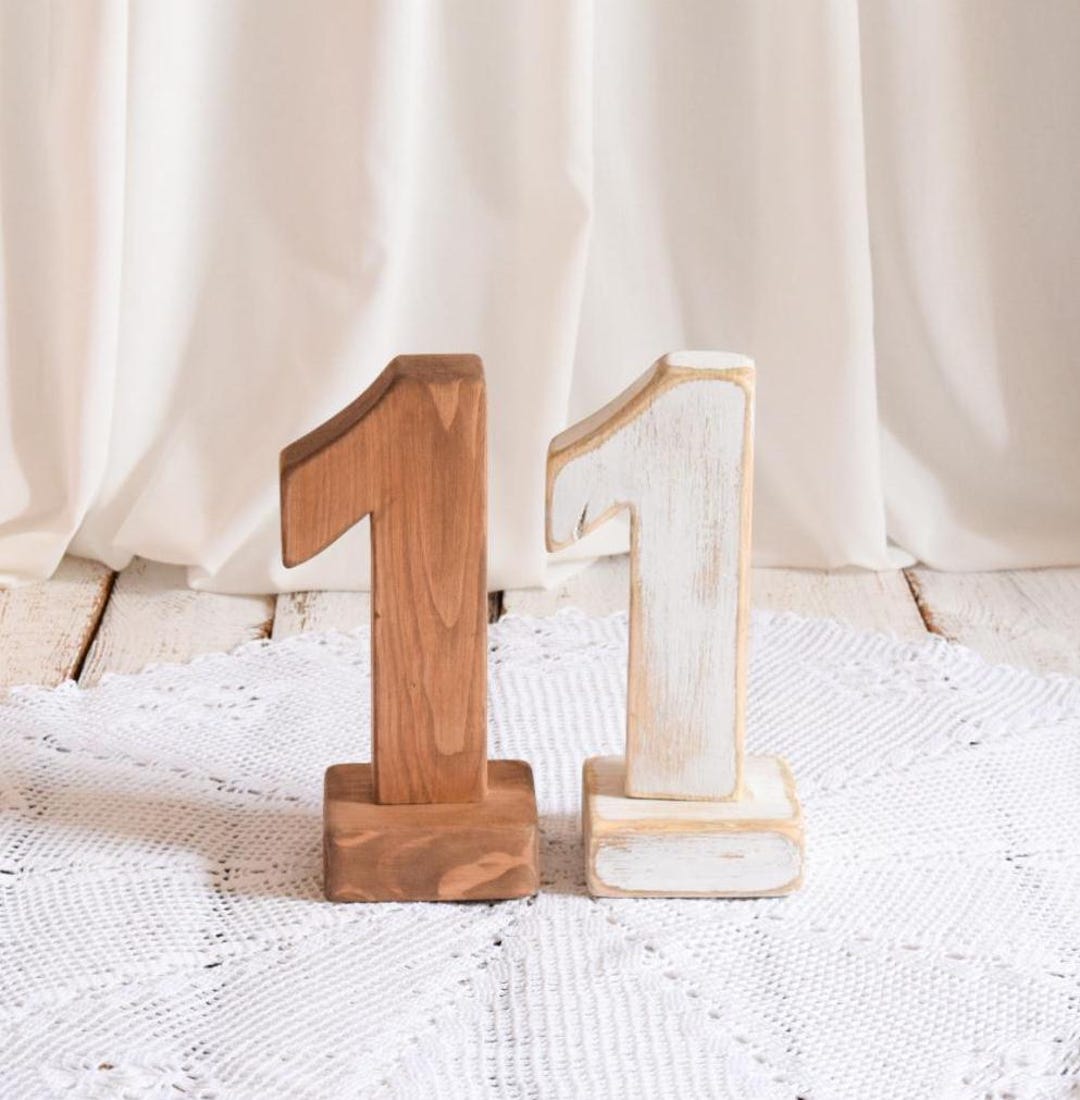 Wooden Number One Sign: First Birthday Photography Prop - Etsy