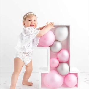 Wooden One Sign, Big Number One, First Birthday, Cake Smash, One Year ...