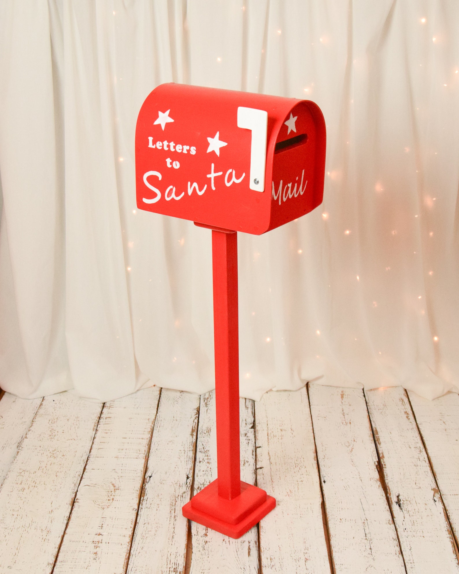 Wooden Santa's Letter Box, Photography Props, Christmas Ornament, Home ...