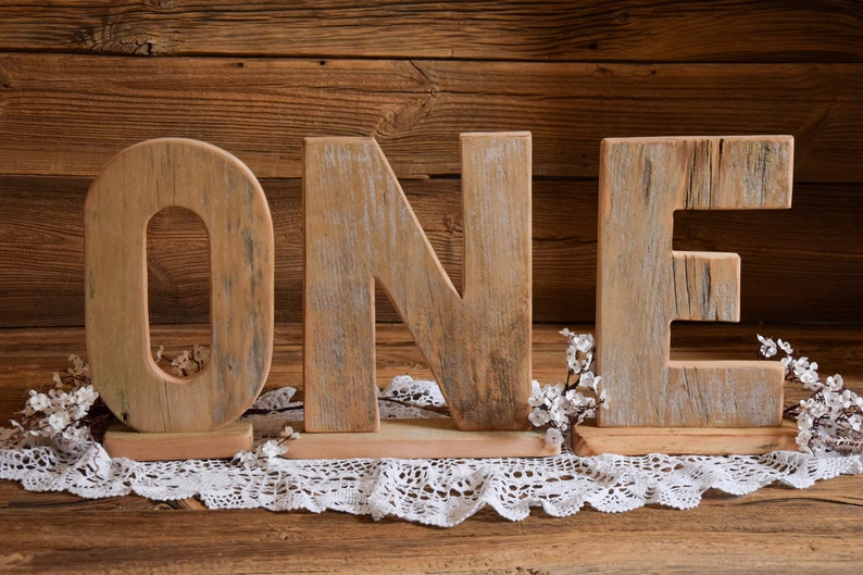 Wooden ONE Sign: First Birthday Photography Prop - Etsy