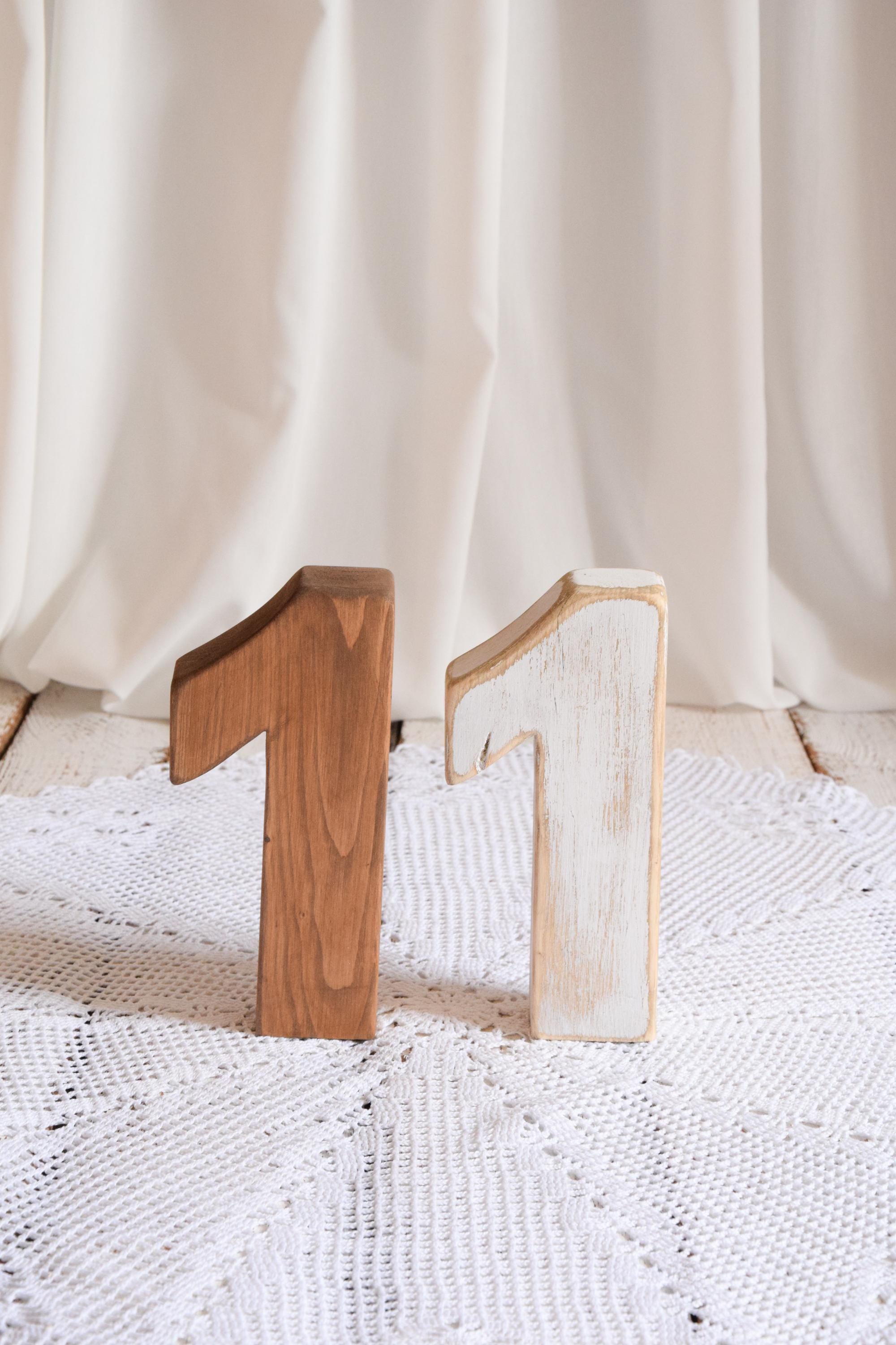 Wooden Number One Sign: First Birthday Photography Prop - Etsy