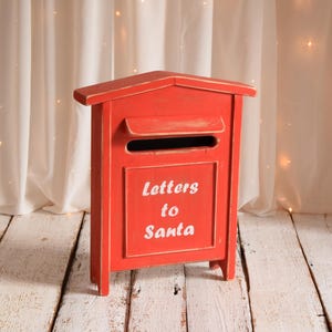 Wooden Santa's Letter Box, Photography Props, Christmas Ornament, Home ...