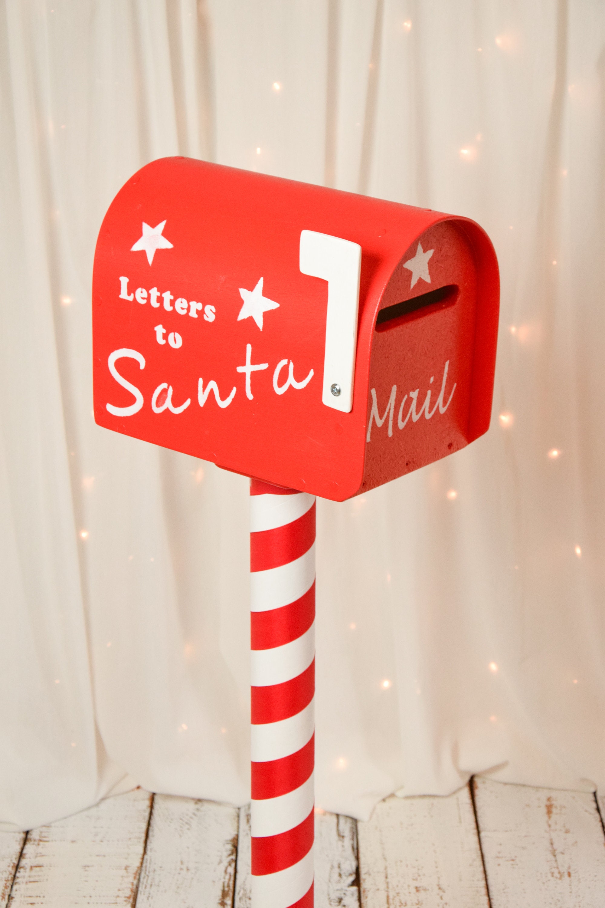 Wooden Santa's Letter Box, Photography Props, Christmas Ornament, Home ...