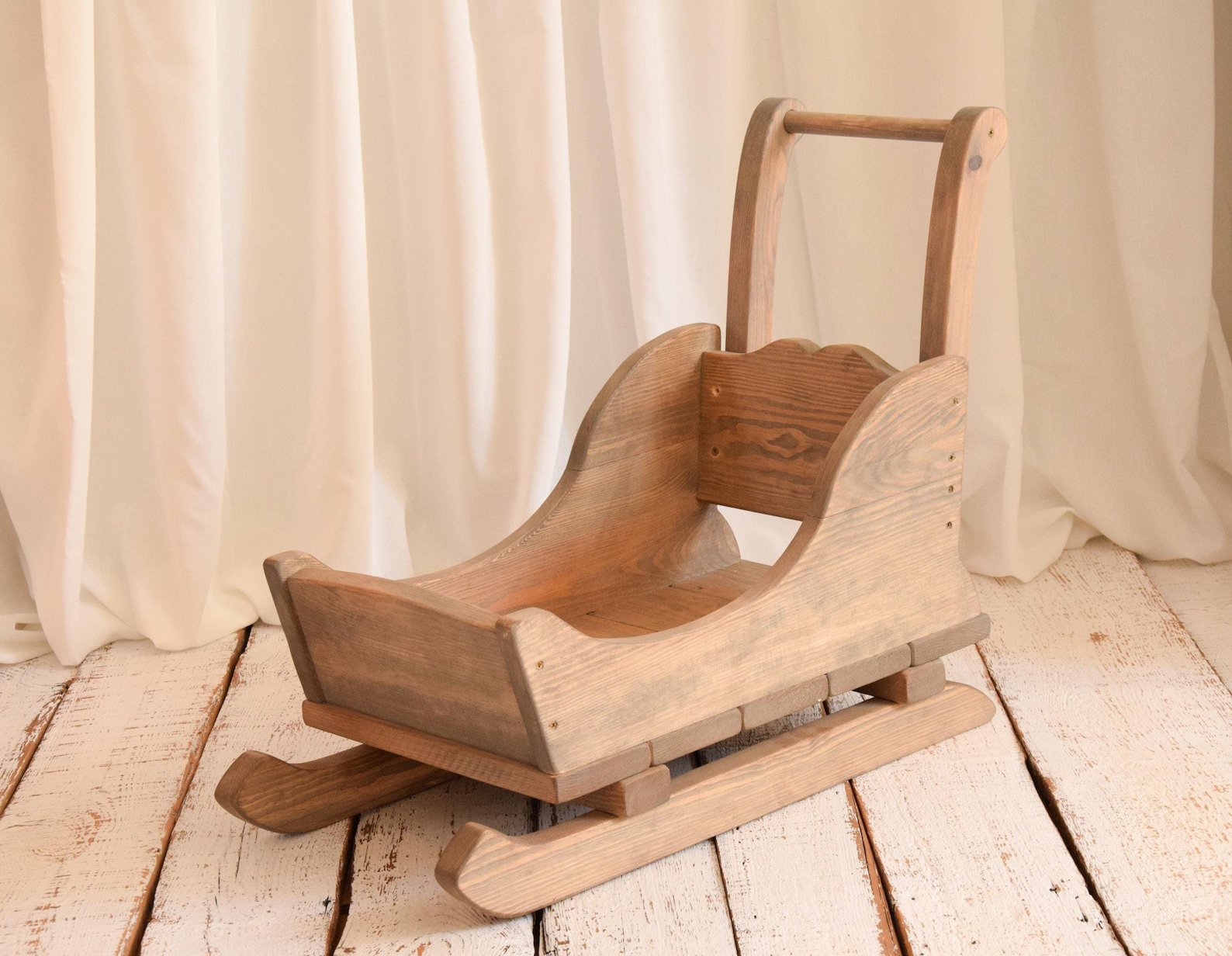 Wooden Santa’s Sledge Photography Prop, Christmas Decoration, Studio ...