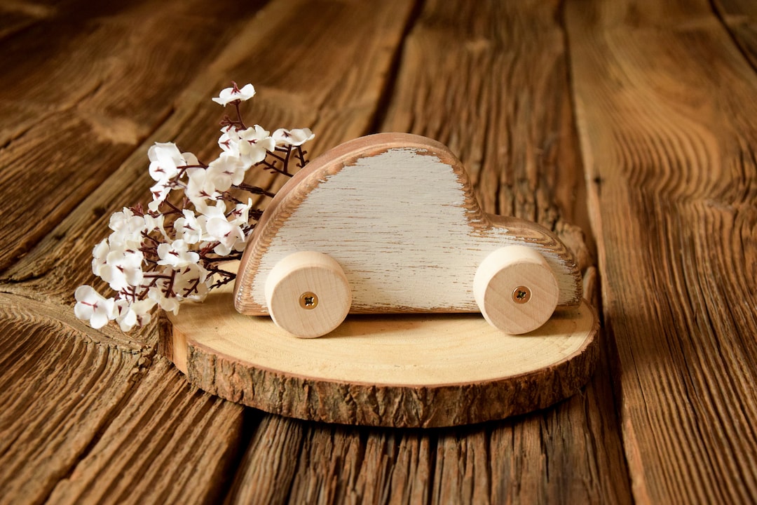 Wooden Car Photography Prop, Small Toy, Children Photo Session, Newborn ...