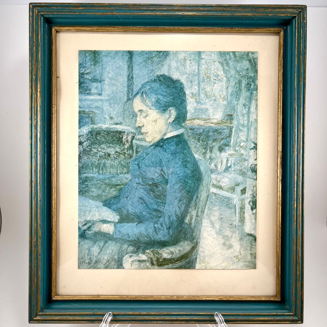 Vintage Framed portrait of the Artist's Mother Reading Print by Henri ...
