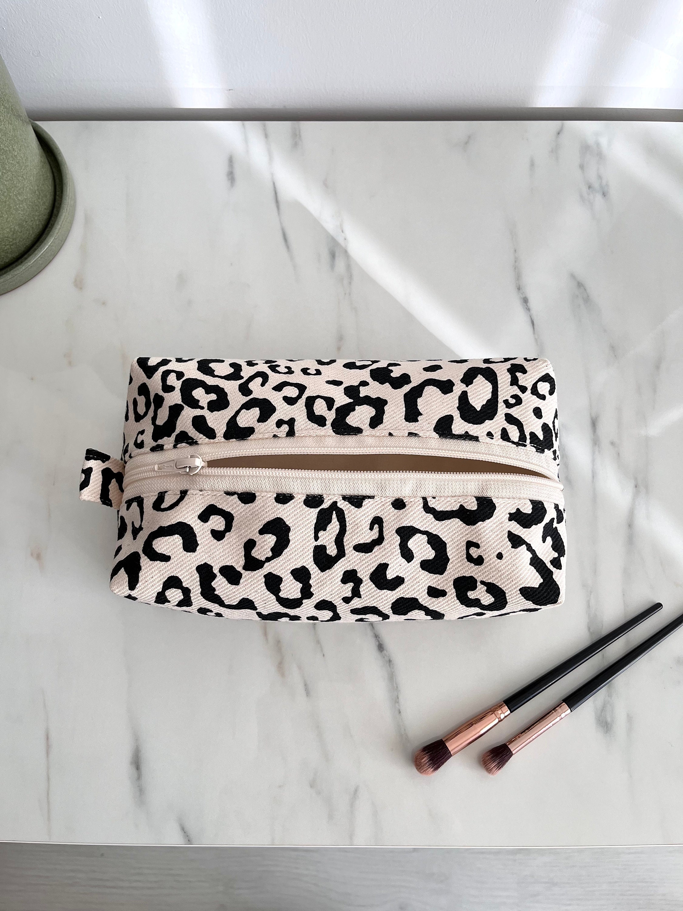 Leopard Makeup Bag Makeup Pouch Leopard Cosmetic Bag - Etsy