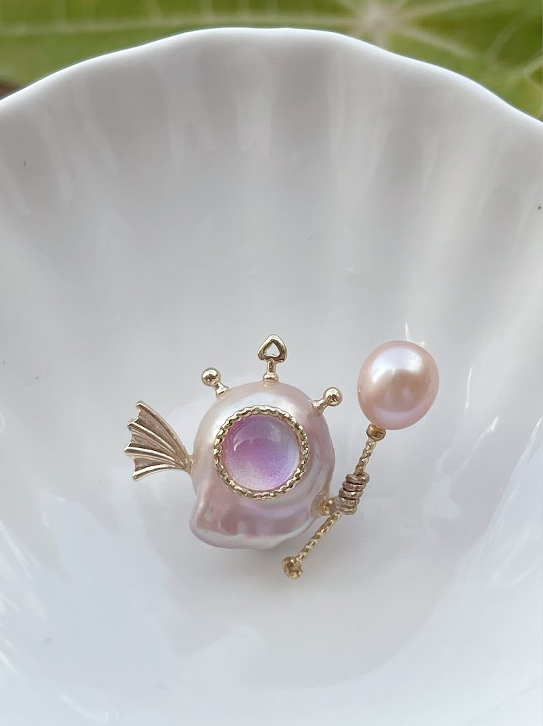 Halloween Cute Ghost Baroque Pearl Pendant, Cute Ghost Baroque Pearl ...