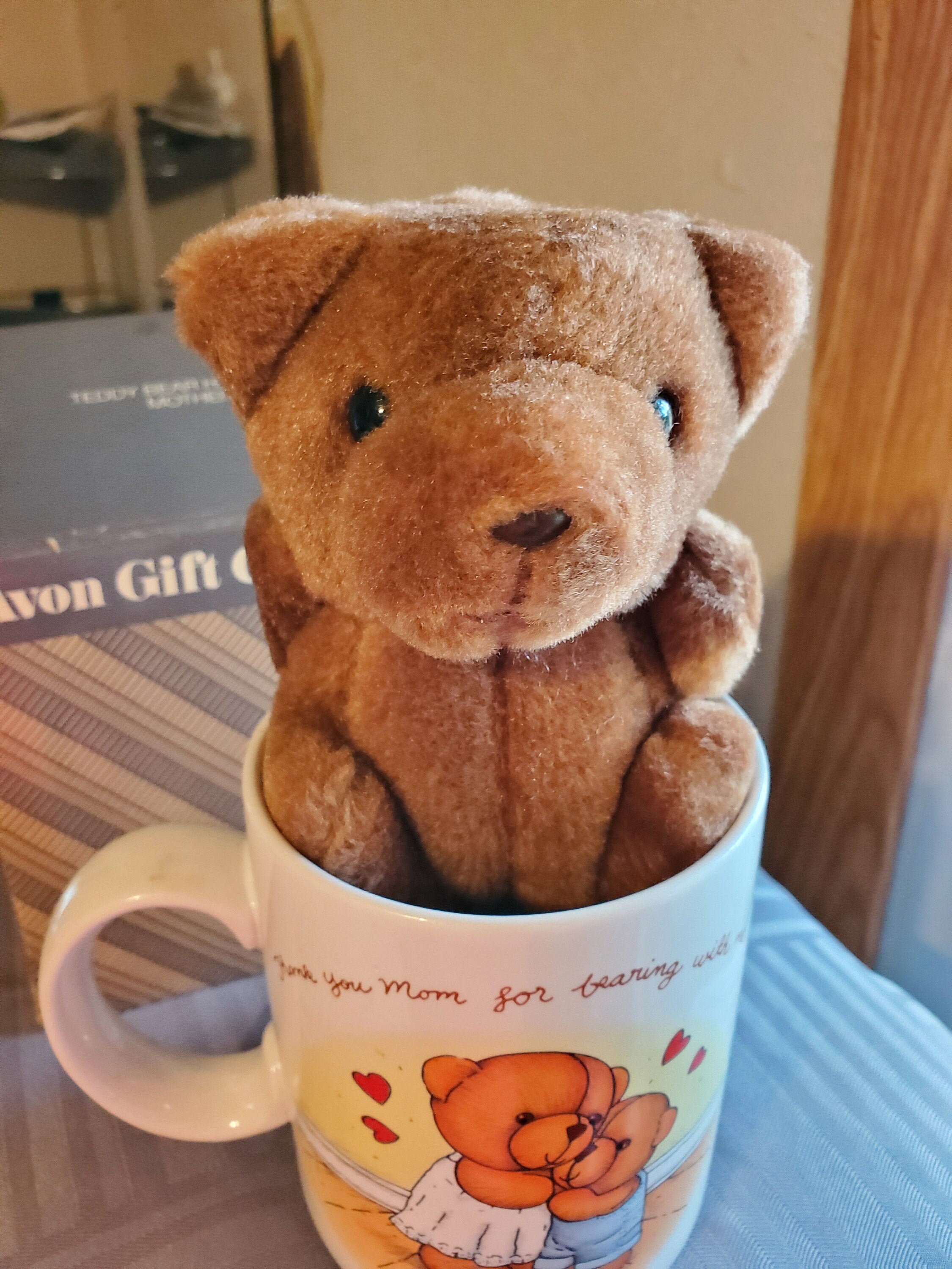 Avon 1989 Teddy Bear Hug Mug Mother | Etsy