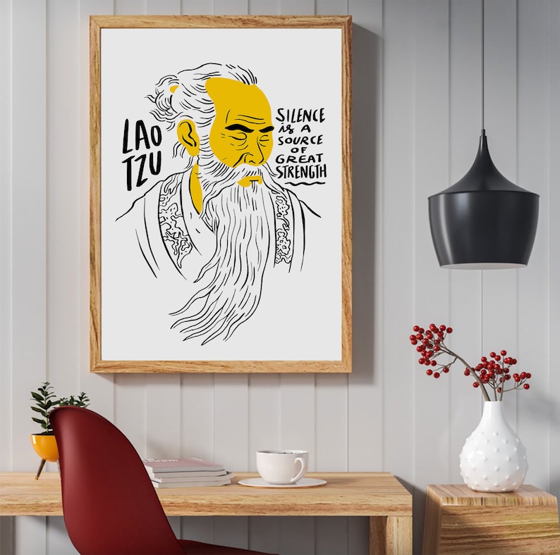 Lao Tsu Quote Poster, Lao Tzu Wisdom Print, Chinese Philosophy Wall ...
