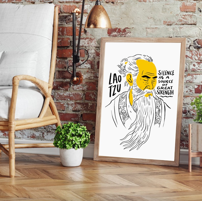Lao Tsu Quote Poster, Lao Tzu Wisdom Print, Chinese Philosophy Wall ...