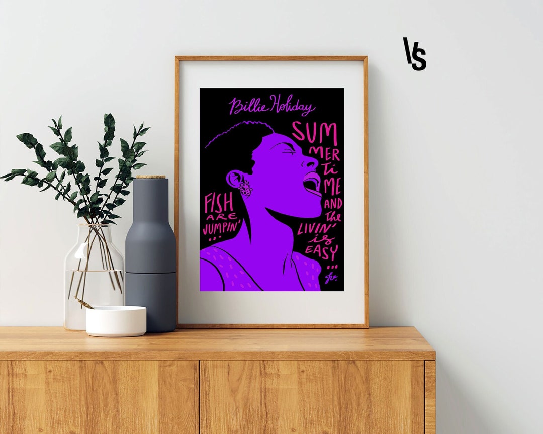 Billie Holiday Poster Unofficial Fun Art Poster Jazz Wall - Etsy