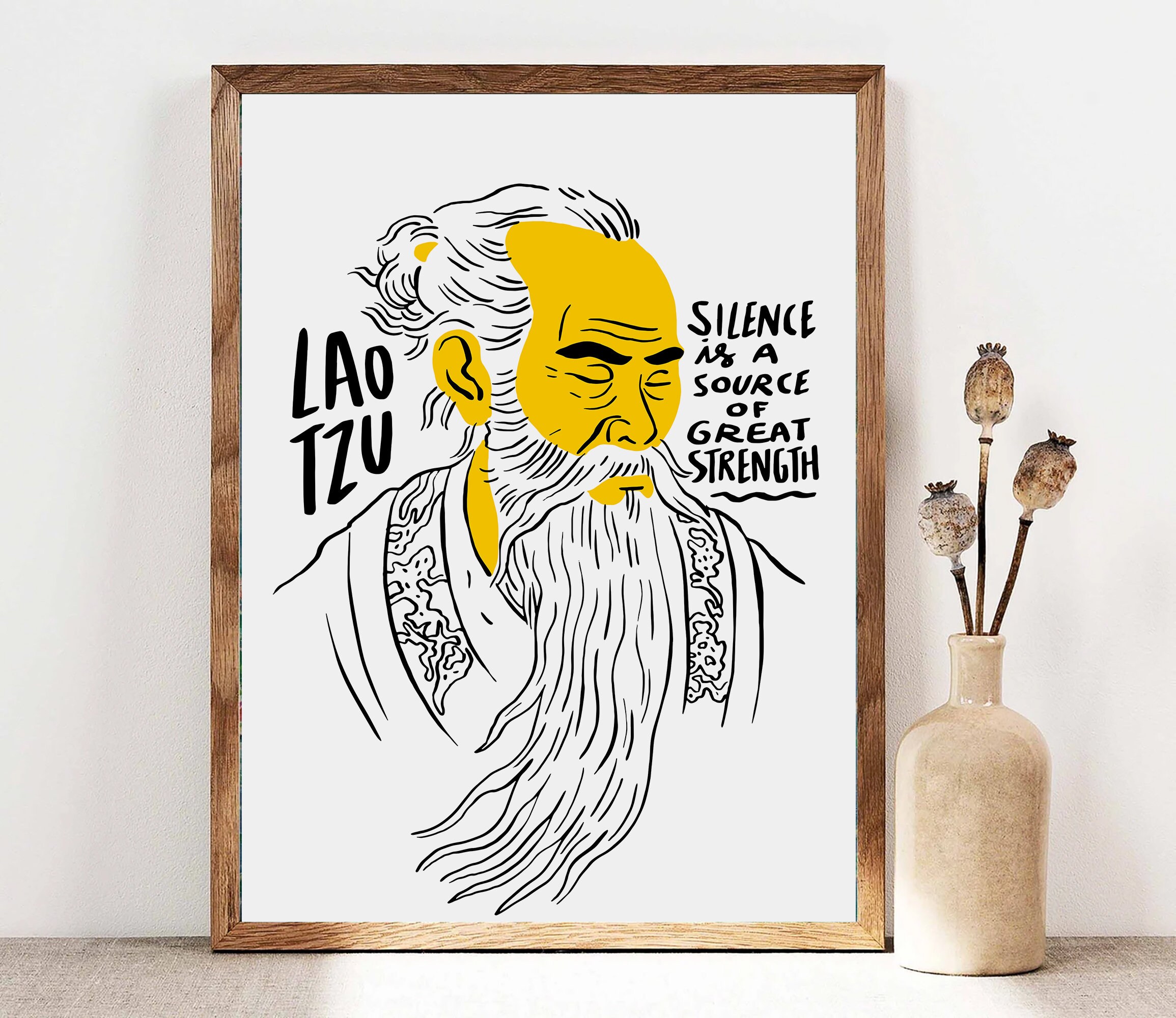 Lao Tsu Quote Poster, Lao Tzu Wisdom Print, Chinese Philosophy Wall ...
